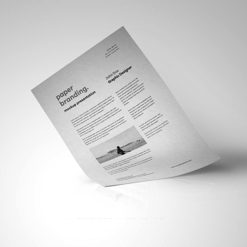 Letter Paper Presentation MockupNB Imprim